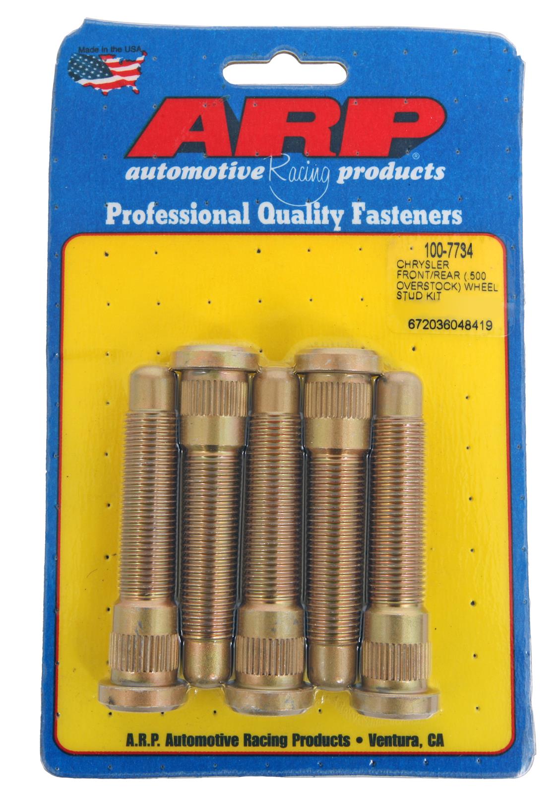 ARP Chrysler front/rear M14 .500 over stock wheel stud kit (100-7734)