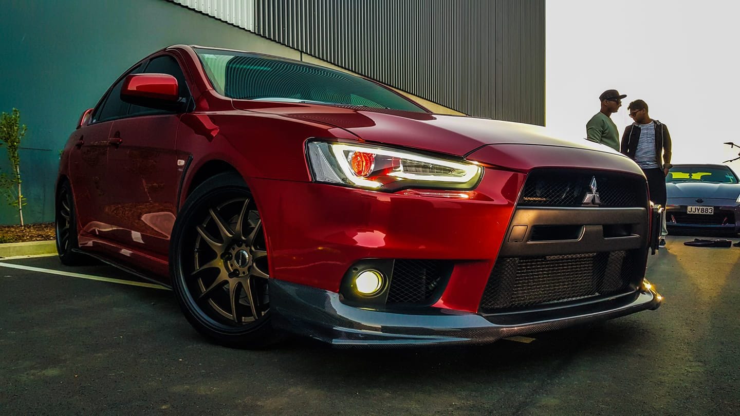 SR Damd style Side Skirts Extension For Mitsubishi EVO X Carbon