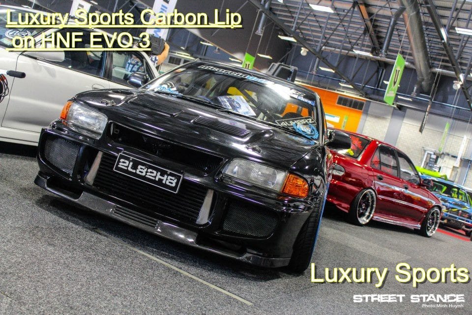 SR Factory OEM Style Carbon Front Lip For Mitsubishi EVO 3 -PP