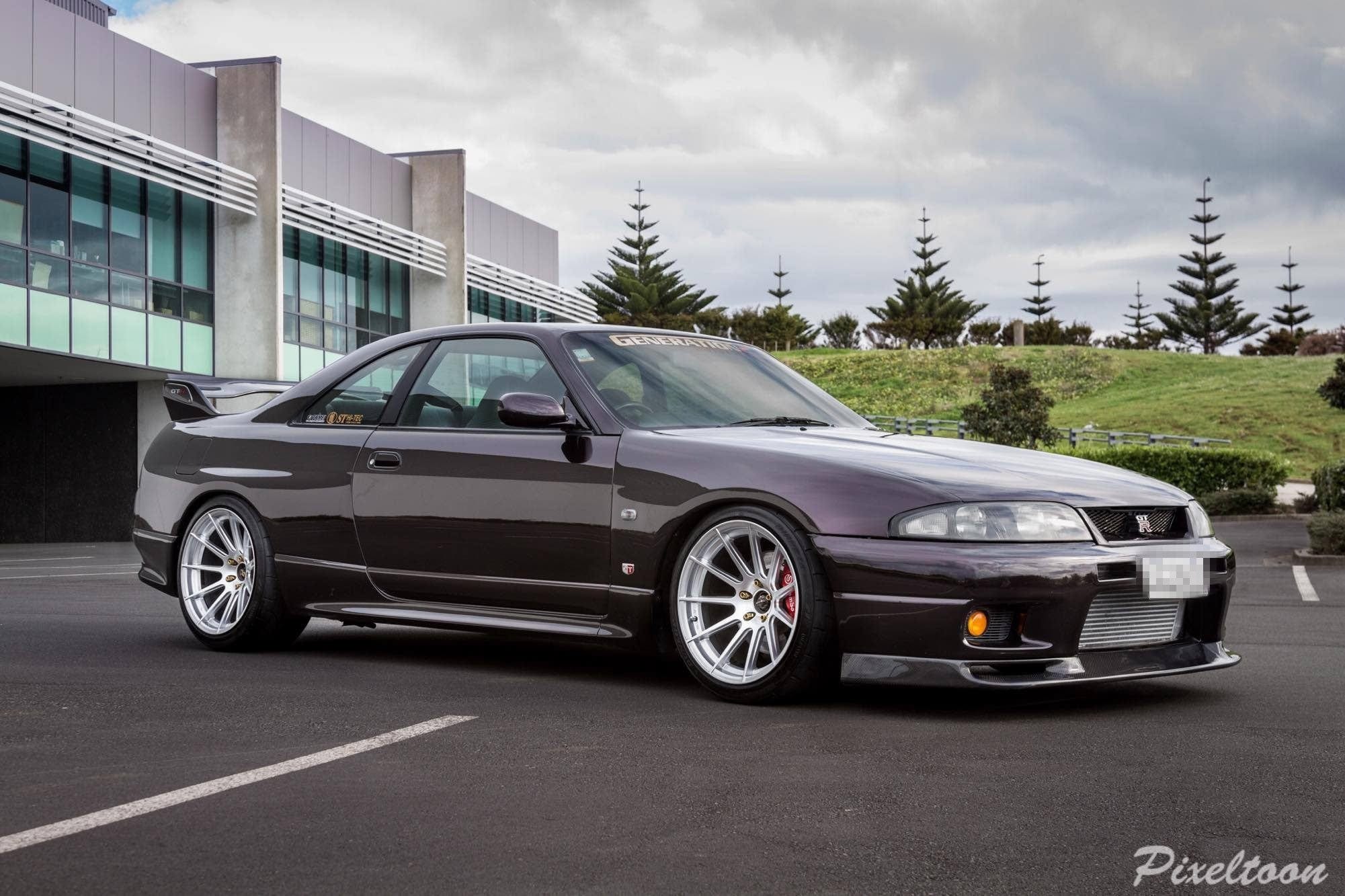 SR Jun Style Carbon Front Lip For Nissan Skyline R33 GTR