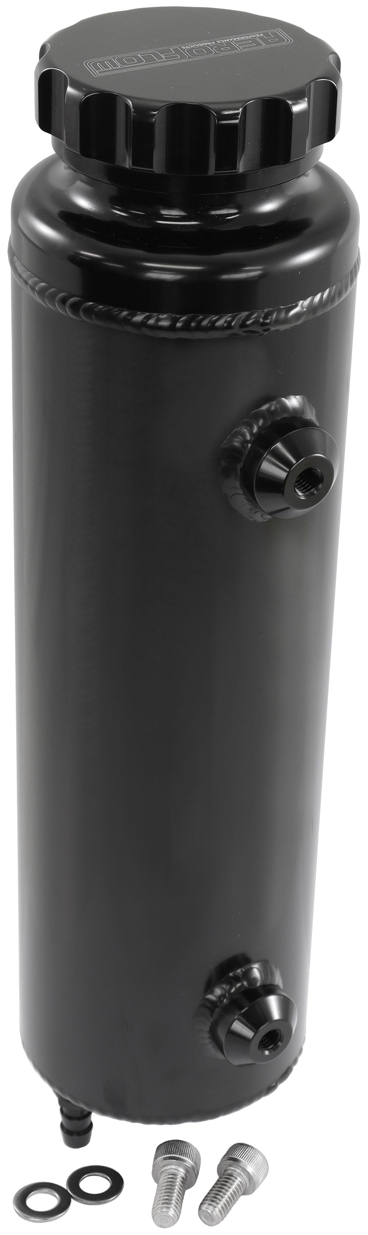 Aeroflow Universal Large Fabricated Alloy Radiator Overflow Tank - Bla