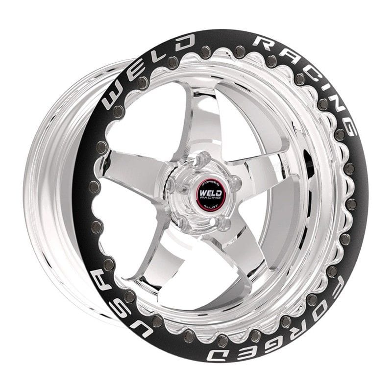 Weld RT-S S71 15 x 9.33" Wheel, Polished with Black Center and Single